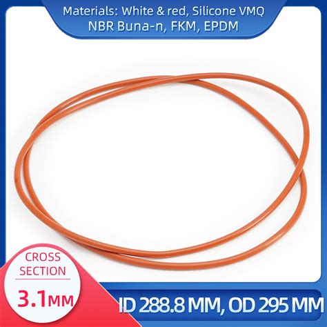 O Ring Cs 31 Mm Id 2888 Mm Od 295 Mm Material With Silicone Vmq Nbr