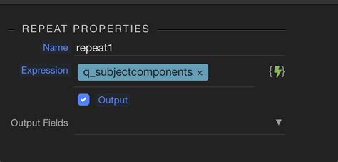 Add Multi Select Menu To Repeat Properties Output Fields Feature