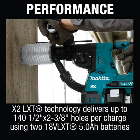 Makita V X LXT Lithium Ion V Brushless Cordless In AVT Rotary Hammer Kit Accepts