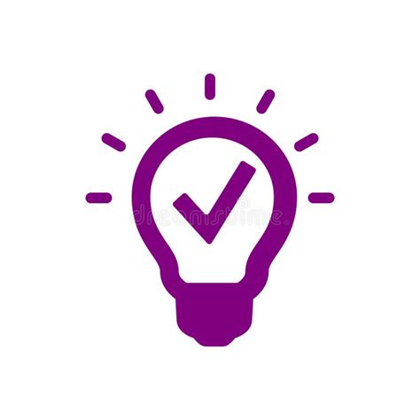 Light Bulb Business Creative Solutions Purple Icon Stock Vector