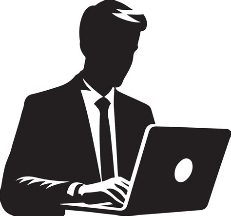 A Man Using Laptop 52693083 Vector Art At Vecteezy