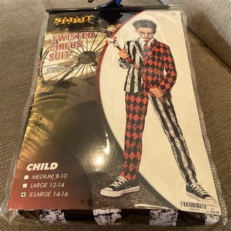 Spirit Costumes Twisted Circus Suit Includes Jacket Pants And Tie Poshmark