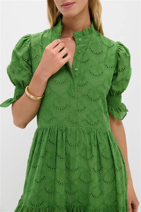 Fern Green Eyelet Bennett Maxi Dress Hyacinth House