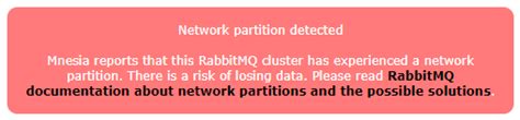 RabbitMQ Resolve Partial Partition Detected