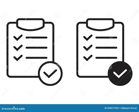 List Confirmation Icon In Line Style Confirm List Check List Approve