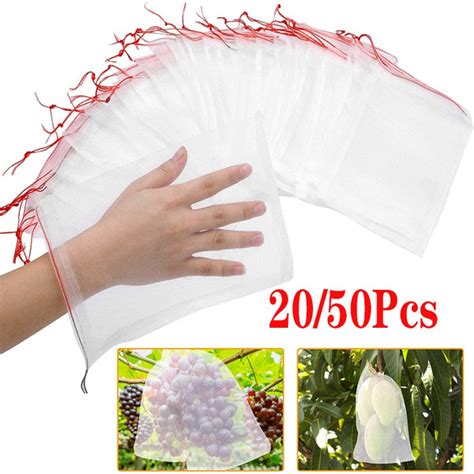 20 50pcs Fruit Protection Bags Fruit Netting Bags Garden Netting Bags
