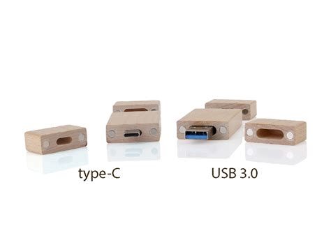 Ξύλινο Usb Stick Type C Happy Box