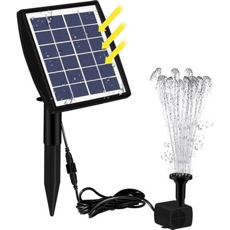 Fontaine Solaire pour Bassin d Agrément TRAHOO Pompe à Eau 6V 2W
