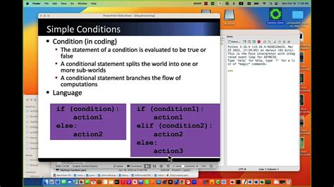Branching And Iterative Statements In Python Youtube