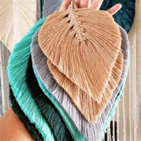 Hojas En Macrame Amor Home Decorations Knots Leaves