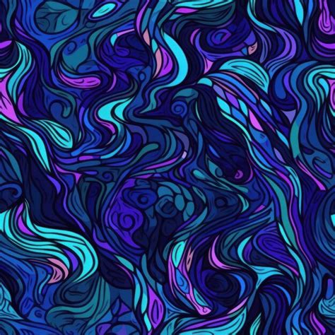Premium Ai Image Fluid Waves Abstract Seamless Pattern