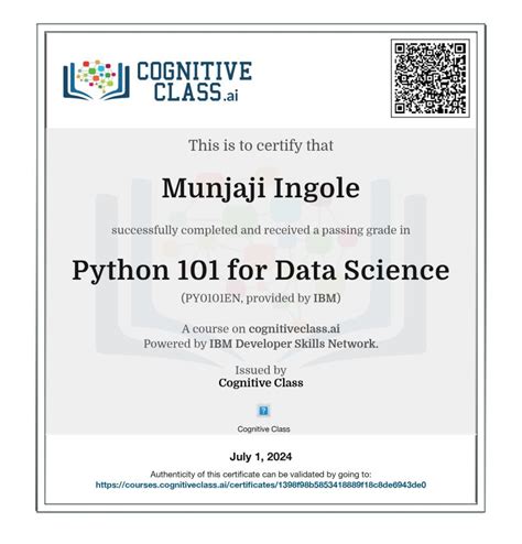 Munjaji Ingole On Linkedin Python Datascience Ibm Cognitiveclass