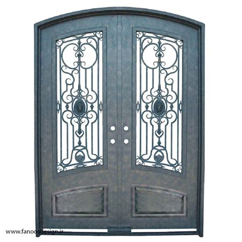 درب لابی آهنی طراحی شیک، مقاوم و مناسب ورودی ساختمان‌های لوکس