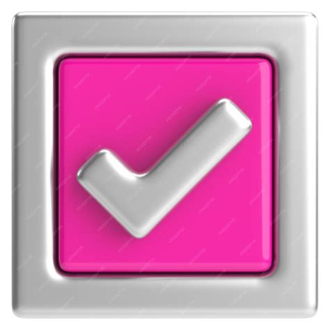 Premium Photo 3d Checkbox Check Mark 3d Illustration