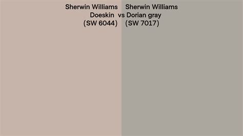 Sherwin Williams Doeskin Vs Dorian Gray Side By Side Comparison