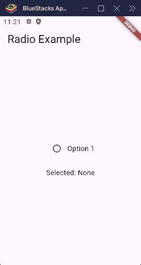 Flutter Radio Button Single Selection