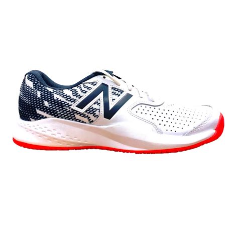New Balance M696 V4 2e Wide Mens Tennis Shoes Whitenavyred Mike