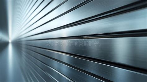 Modern Metallic Abstract Wall With Parallel Lines And Reflections Stock Image Image Of