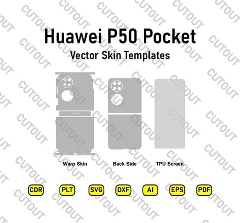 Huawei P Pocket Vector Skin Templates