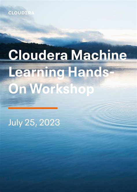 Ahmed Tayeh On Linkedin Cloudera Machine Learning Hands On Workshop