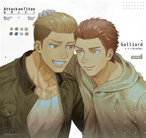 Porco Galliard And Marcel Galliard Shingeki No Kyojin Drawn By Mappo