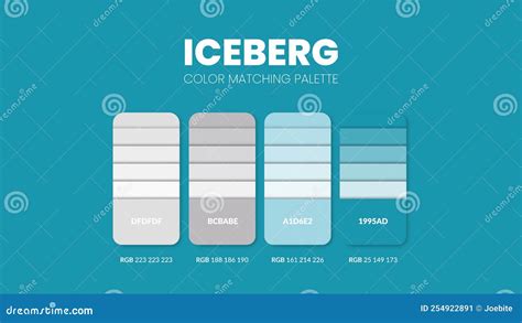 Iceberg Color Guide Book Cards Samples Color Theme Palettes Or Color Schemes Collection Colour