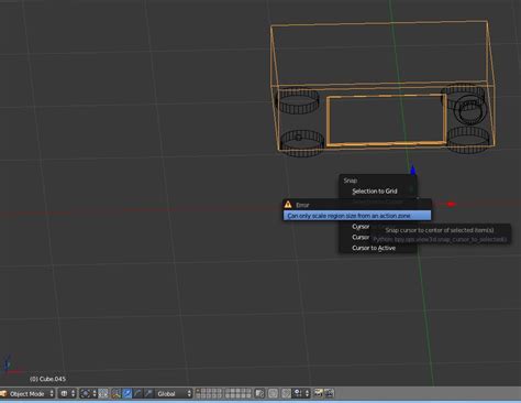 Recurring Error Message Can Only Scale Region Size From An Action Zone Modeling