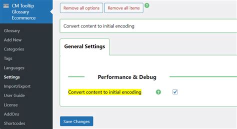 WordPress Glossary Plugin CMTG Getting Started Troubleshooting