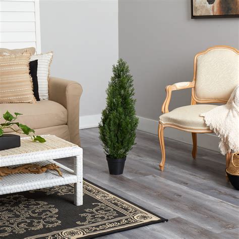 3 Mini Cedar Pine Tree Indooroutdoor Nearly Natural