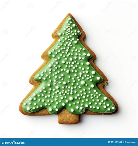 Ambient Occlusion Sugar Cookie With Christmas Tree Design Stock