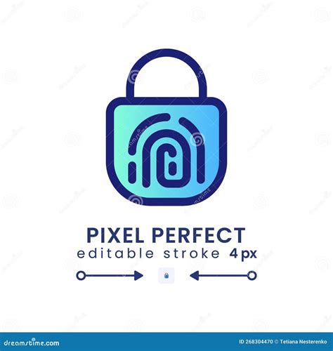 Fingerprint Access Gradient Fill Desktop Icon Stock Vector