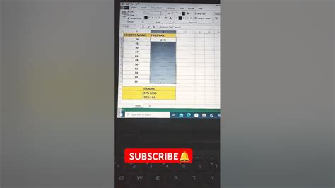 Ms Excel Pass Fail Formula Excel Tips Shorts Shortsfeed Youtubeshorts Viralvideo Song Ytshorts