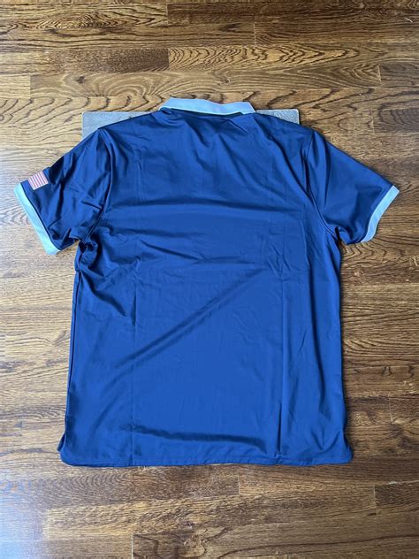 Nike Dri Fit Team Usa Basketball Polo Shirt Blue Sz L Nwot Olympic Kd