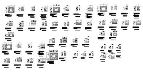 Different Furniture Blocks 2d View Layout File In Autocad Format