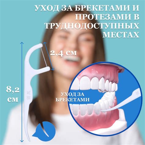 Зубная нить с зубочисткой 100 штук. Флоссеры. Зубочистки с нитью. ZIP ...
