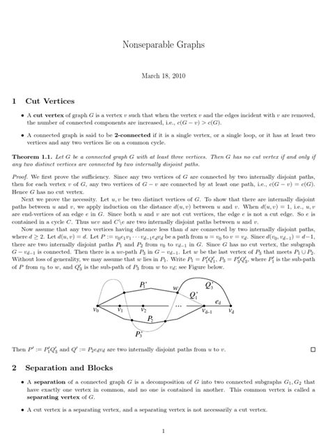Nonseparable Graphs | PDF | Vertex (Graph Theory) | Discrete Mathematics