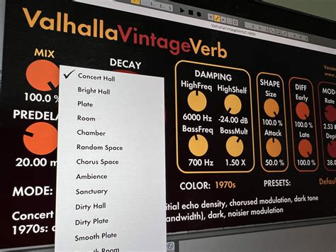 Valhalla Vintageverb The Modes Valhalla Dsp
