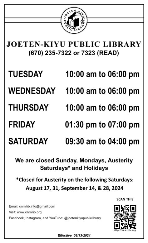 Jkpl Updated Library Hours Joeten Kiyu Public Library