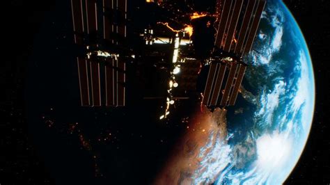 Estación Espacial Internacional En El Espacio Ultraterrestre Sobre La