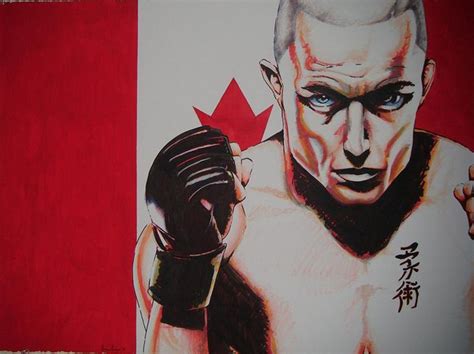 Georges Rush St Pierre Drawing By Christopher Cerda Fine Art America