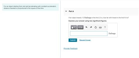 solved for an object starting from rest and accelerating