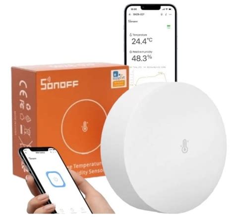 Czujnik temperatury i wilgotności Zigbee Sonoff SNZB P odświeżanie co s elty pl