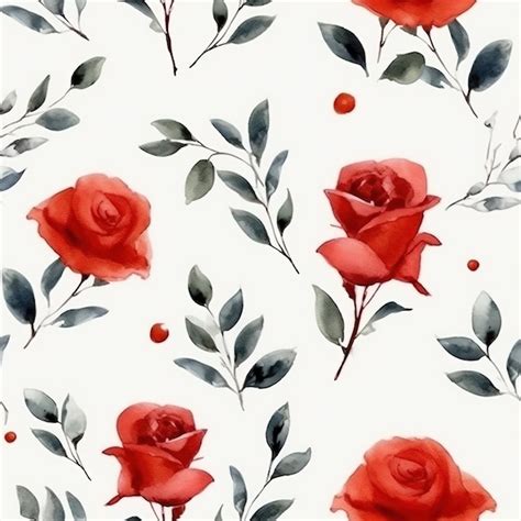 Premium Ai Image Rose Flowers Pattern
