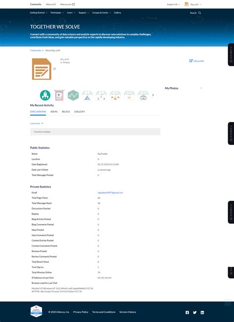 what is my community id alteryx community