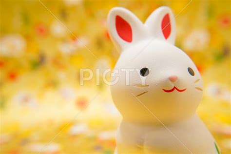 うさぎ年のお正月素材（卯年年賀状） Id 33089 ご当地写真・イラスト素材サイト Pictyピクティ