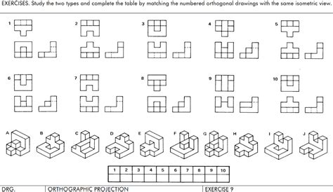 Orthographic Projection Exercises With Answers