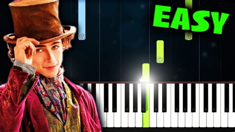 Wonka Pure Imagination Timothée Chalamet Easy Piano Tutorial