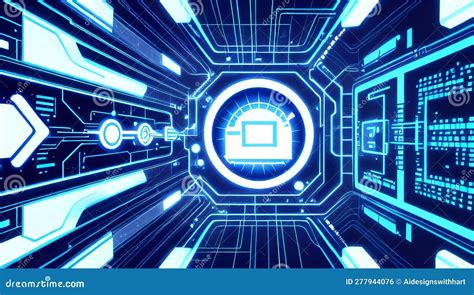 Blue Neon Techy Banner Stock Illustration Illustration Of Info 277944076