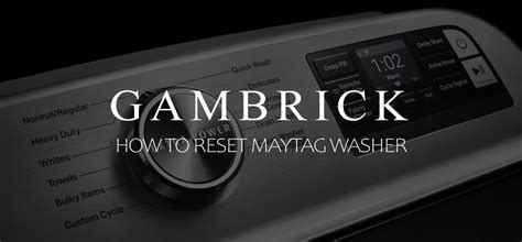 How To Reset Maytag Washer Modern Design