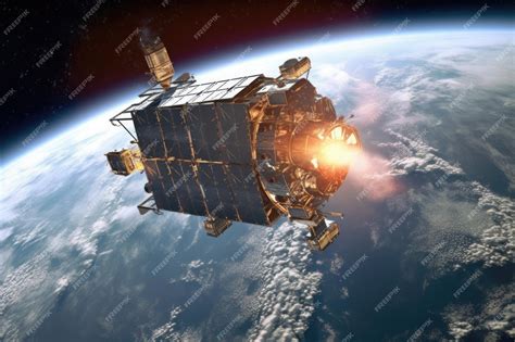 Premium Photo Satellite With Advanced Thermal Control System In Space Created With Generative Ai